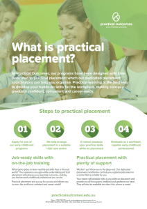 Practical Placement Guide | Practical Outcomes